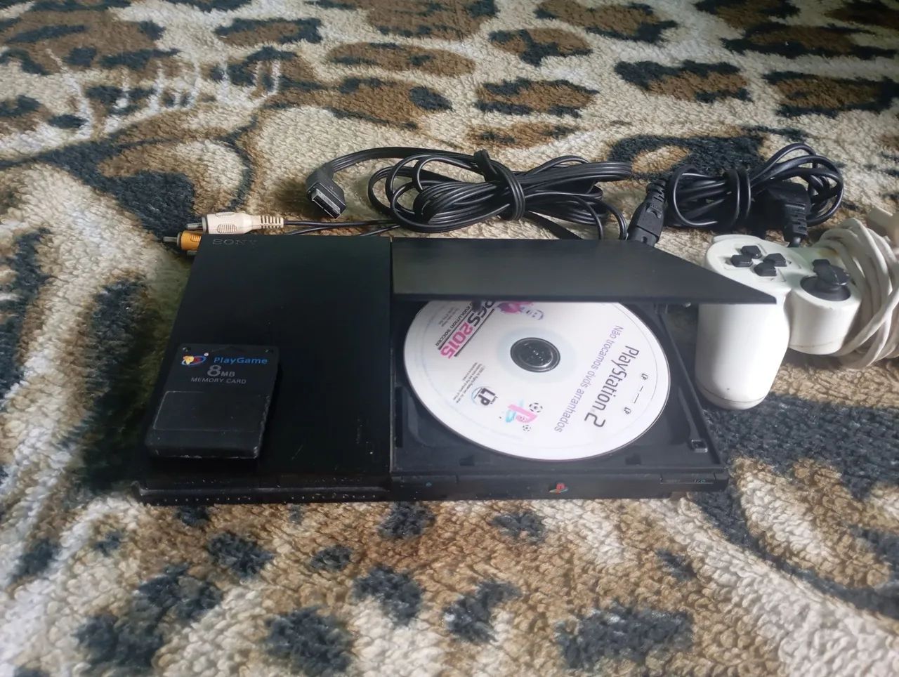 PS2 matrix com controle e todos os cabos - Consoles de Vídeo Game ...