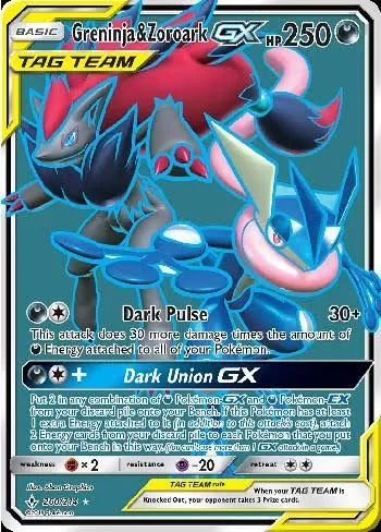 Greninja & Zoroark GX - Cartão Pokémon - Tag Team - Brinquedos e Jogos - Boa Viagem, Recife ...