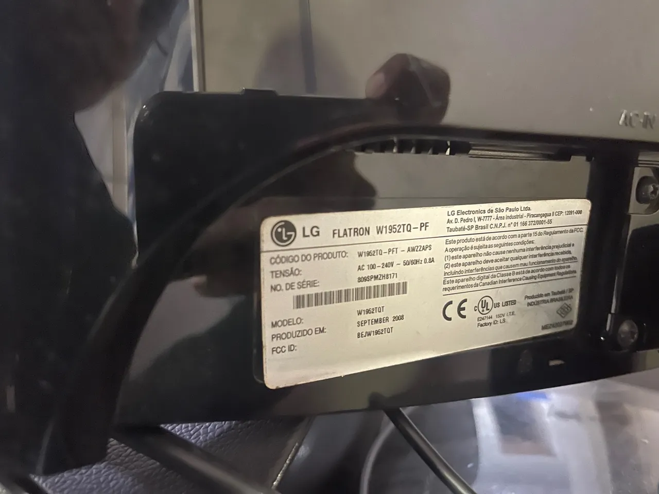 "monitor lg flatron w1952tq" - Monitores no Brasil