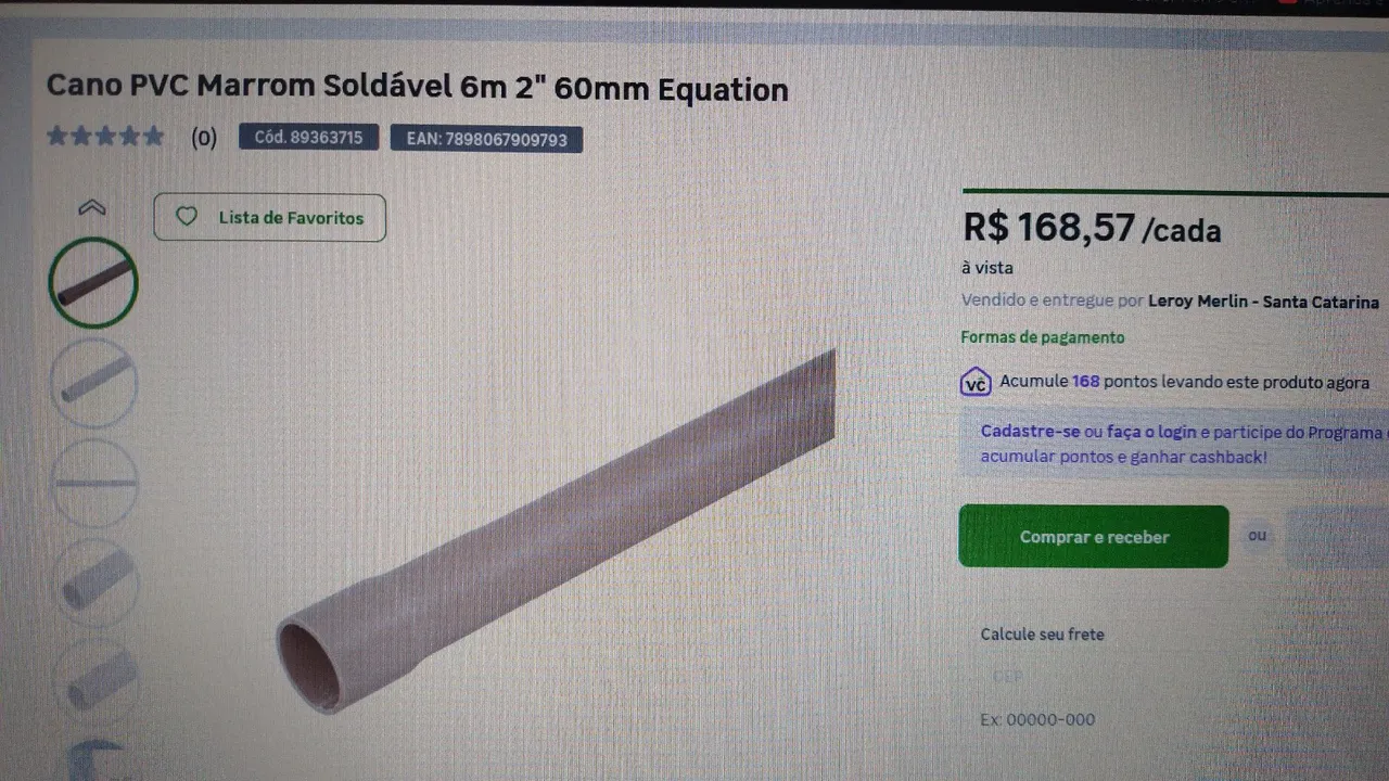 "cano pvc 200mm" no Brasil