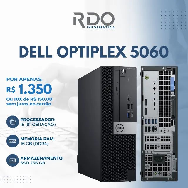 PC Dell OptiPlex 5060 i5 8ª Ger 16GB RAM 256GB SSD - Pc compacto e ...