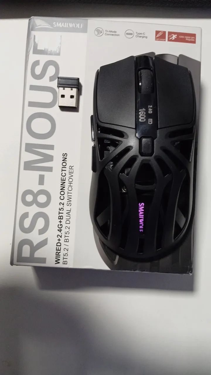 MOUSE GAMER SEM FIO SMAILWOLF RS8 - Periféricos e Acessórios de ...