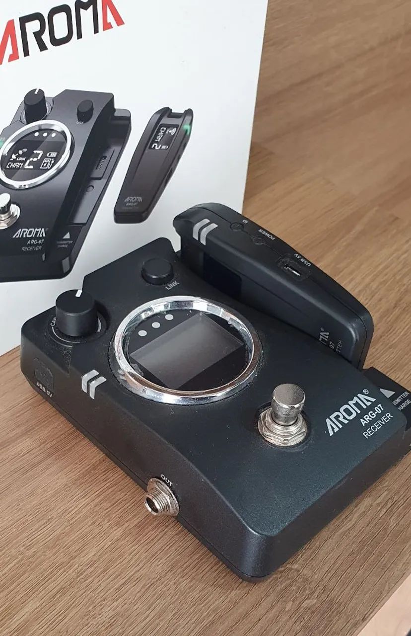 Pedal Afinador e Transmissor SEM FIO PRA GUITARRA AROMA ARG 07 5.8G - Instrumentos musicais ...