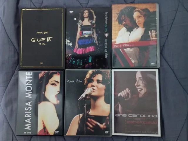 6 DVDs Maria Gadú, Vanessa da Mata, Ana Carolina, Marisa Monte e Maria ...