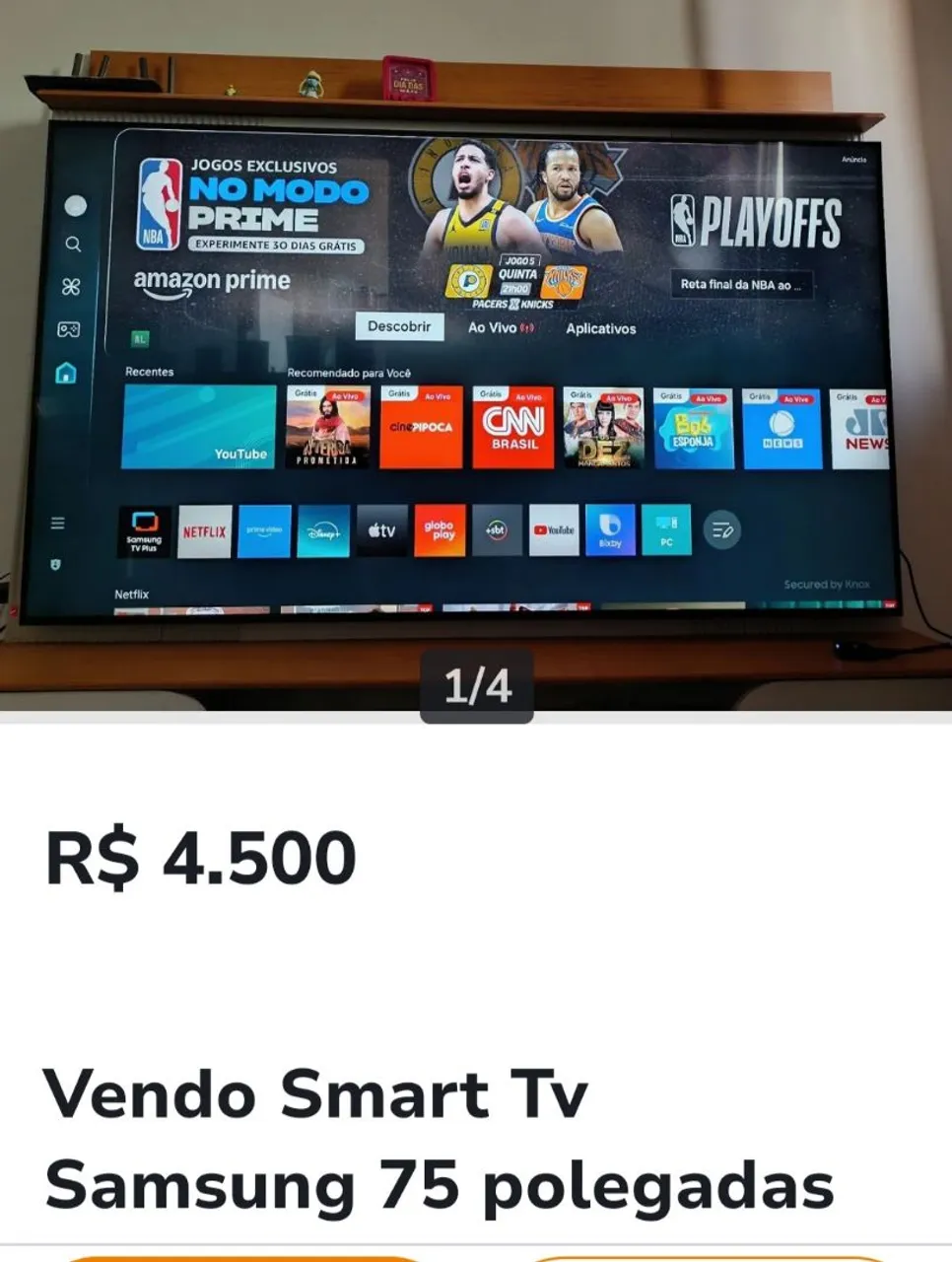 "tv de 75 polegadas smart" - TVs no Brasil