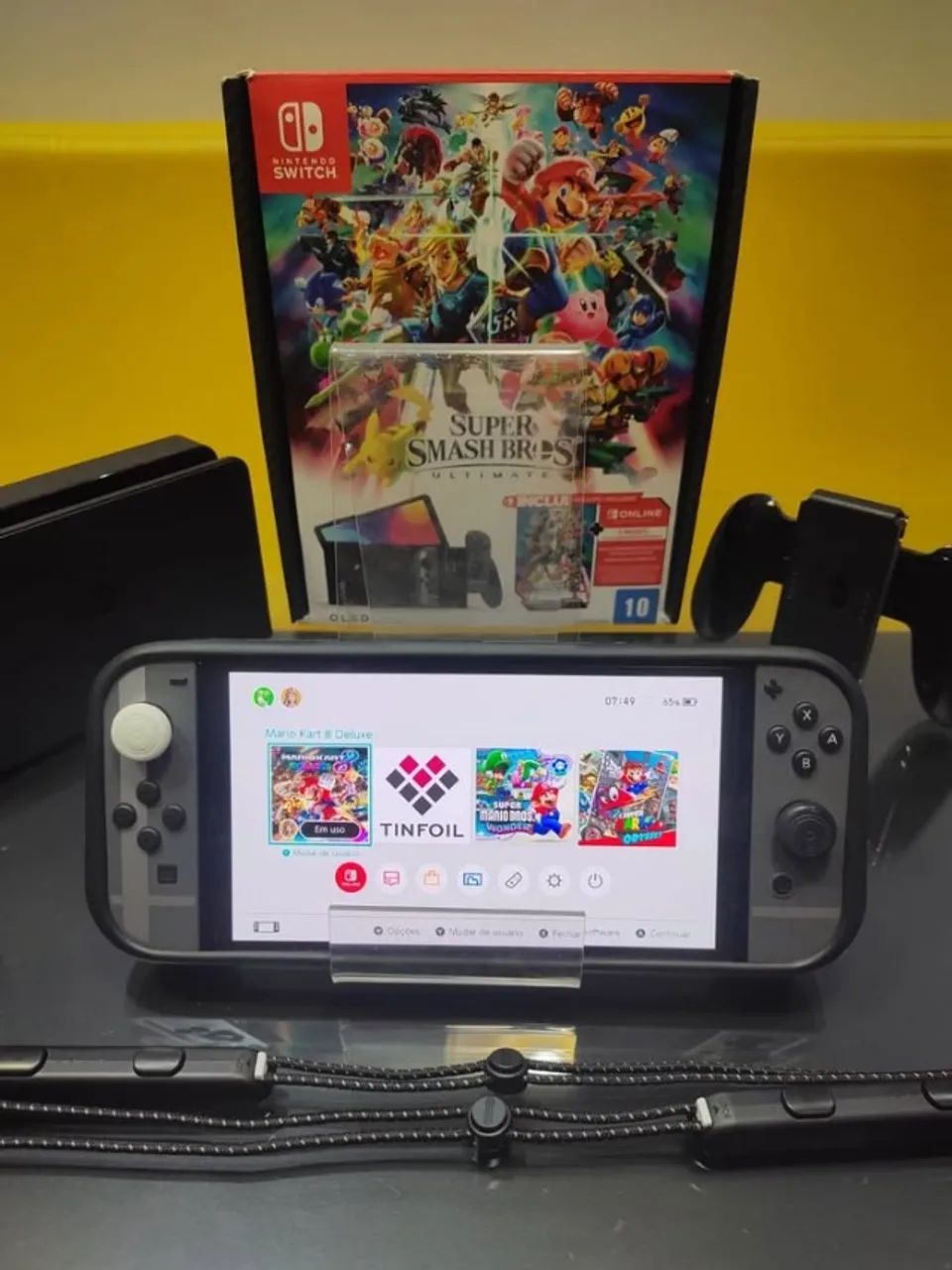 Nintendo Switch OLED Desbloqueado | 128GB | Edição Limitada Smash Bros ...