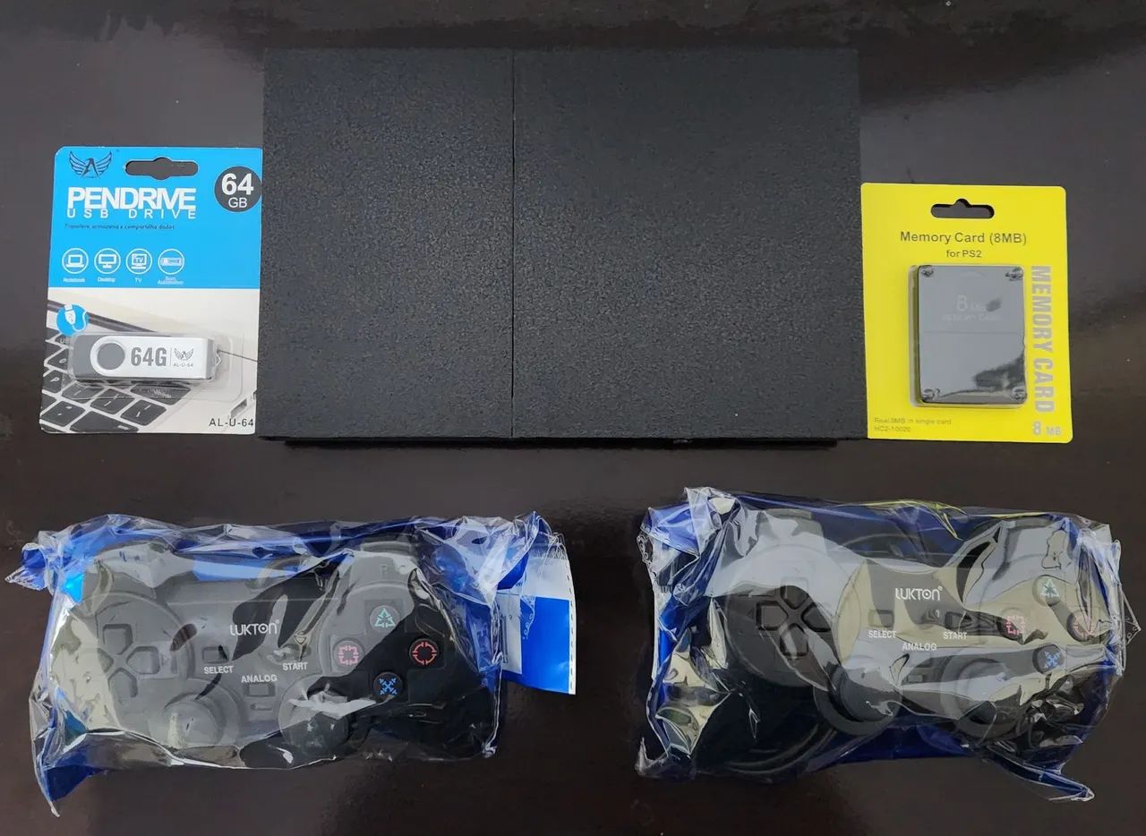 Ps2 Play Station 2 com 2 Controles e Jogos - Consoles de Vídeo Game ...