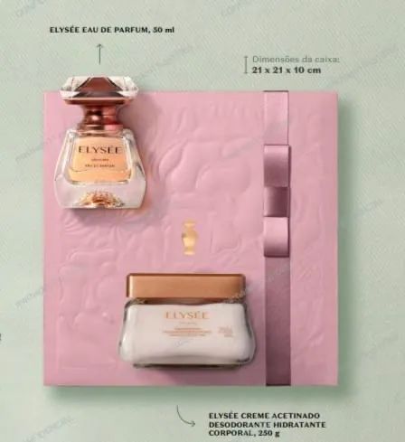 Kit Elysée - Perfume + Creme Acetinado - Beleza e Cuidados Pessoais ...