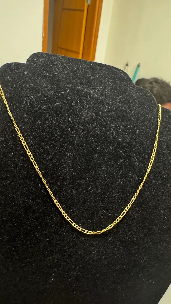 Corrente de ouro 18k 3.19g novo certificado garantia eterna Loja física ...