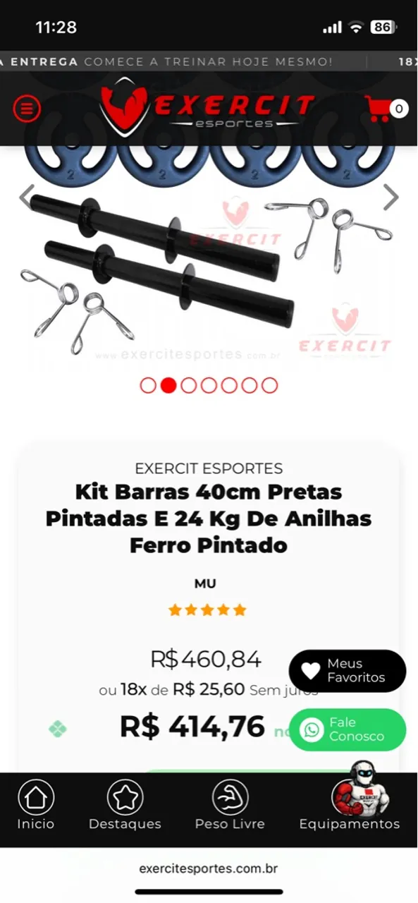 "kit de pesos de academia" - Academia e Exercícios no Brasil