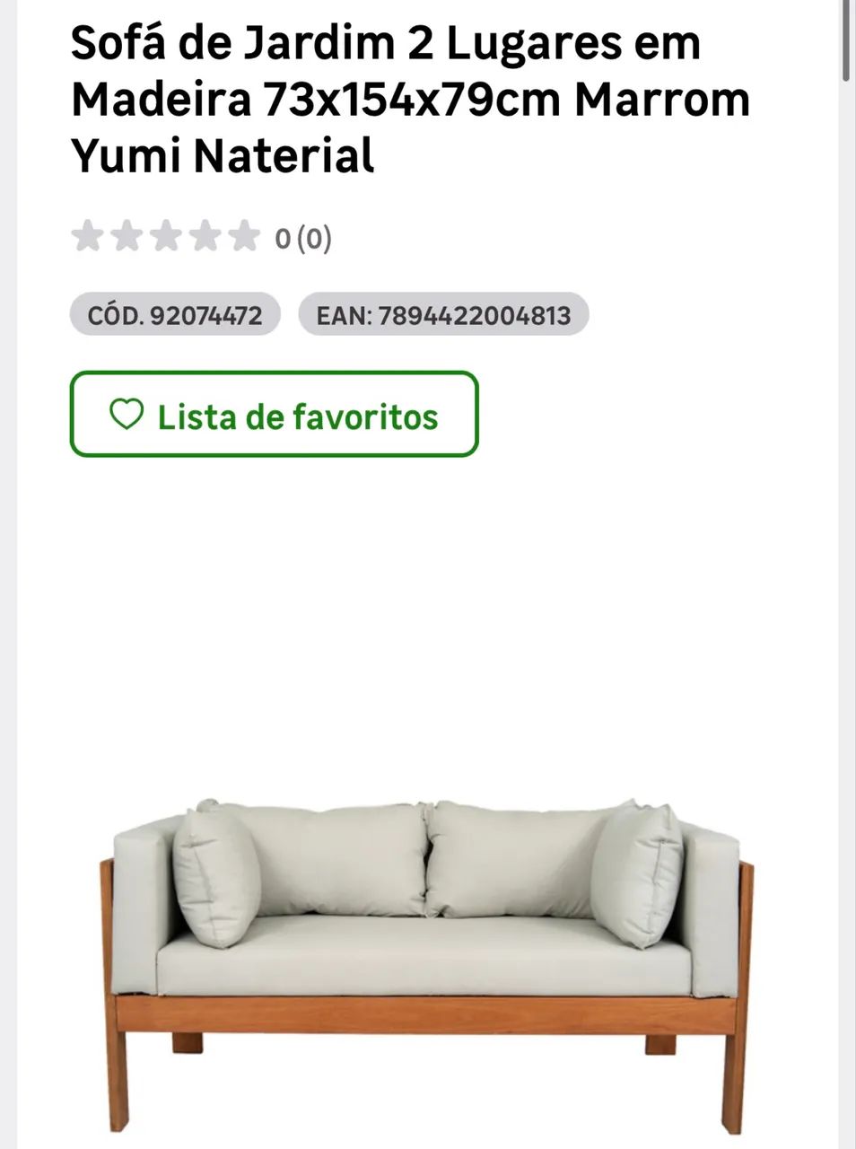 Vendo sofá área externa (jardim ou sacada) em madeira - Sofás e ...