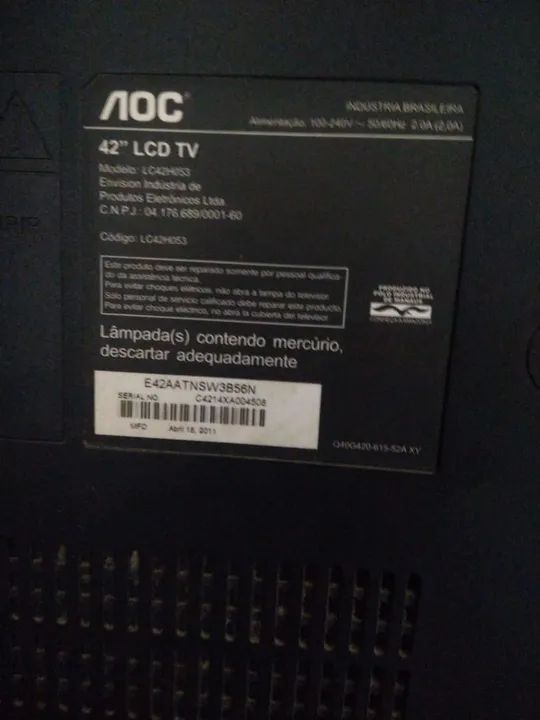 "tv lcd 42 polegadas" no Brasil