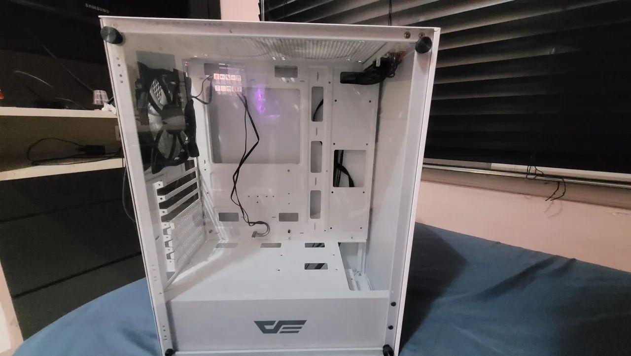 Gabinete Gamer Branco Darkflash dk100 + cooler rgb - Periféricos e Acessórios de Computador ...