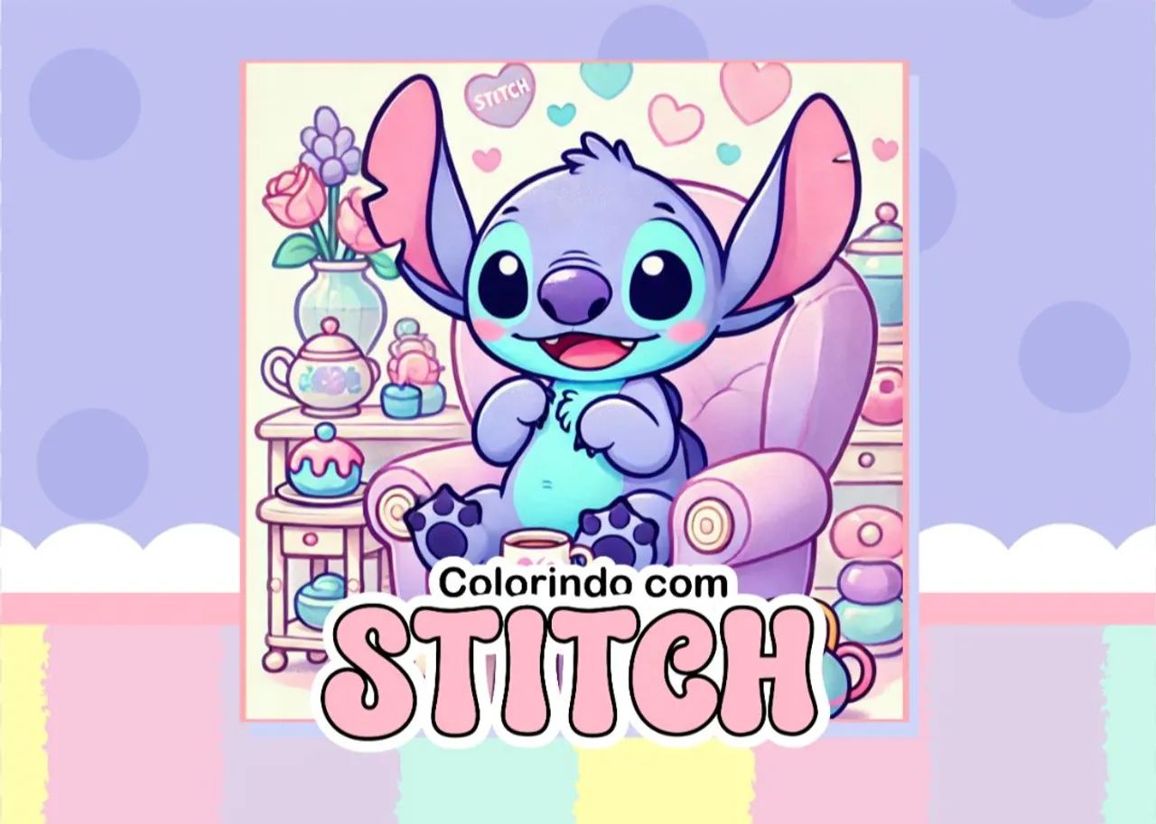 LIVRO DE COLORIR Stitch fofo para colorir - Papelaria - Parque Viana ...