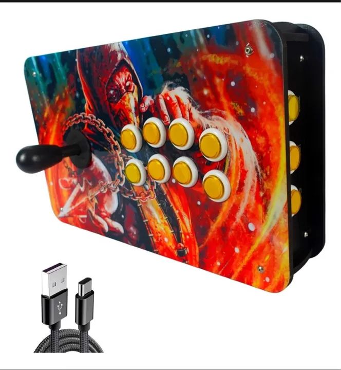 Controle Arcade Personalizado Scorpion Mortal Kombat - Consoles de ...