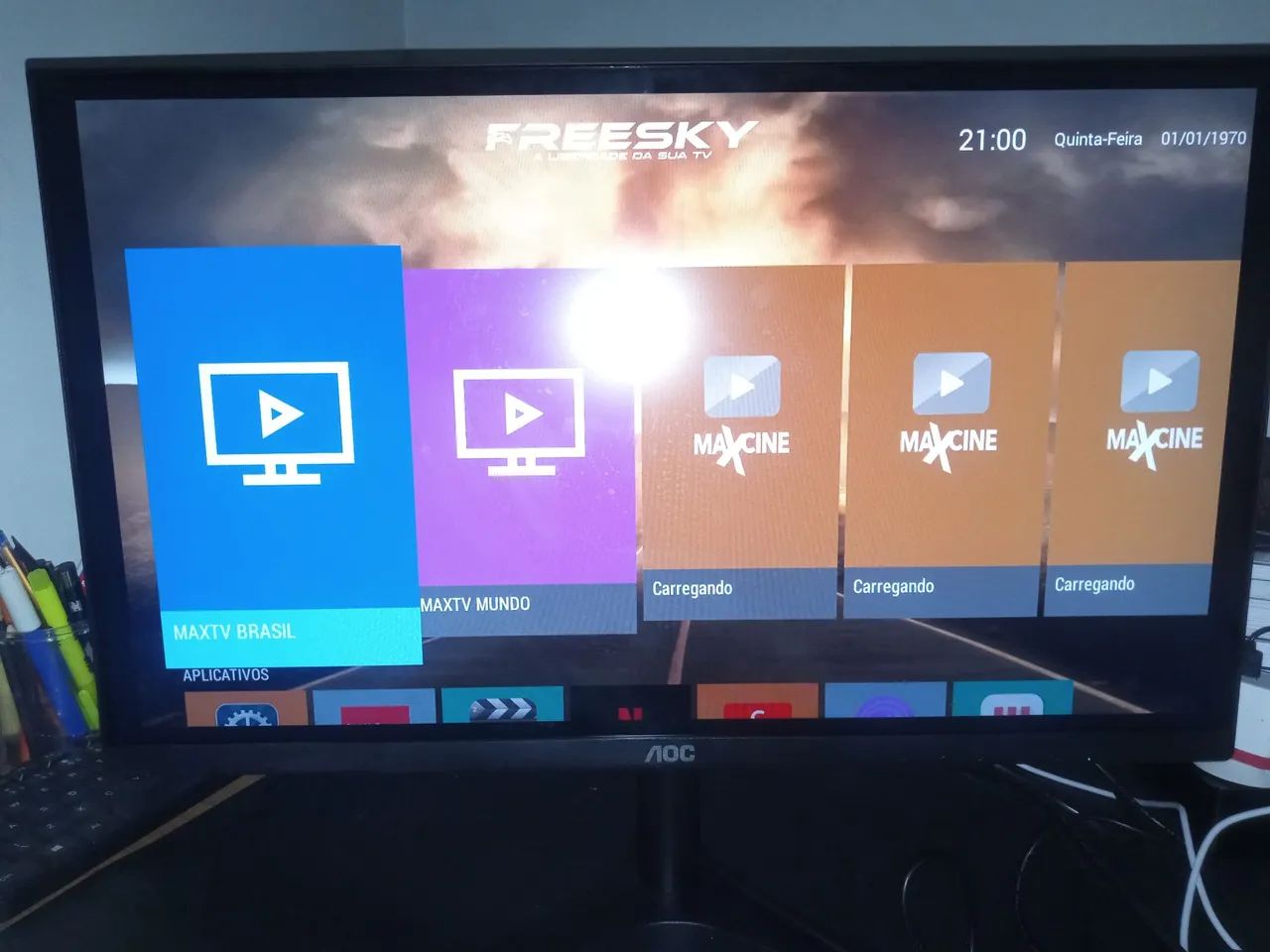 Monitor AOC 24 polegadas + gabinete fortrek standart - Monitores - Comerciário, Criciúma ...