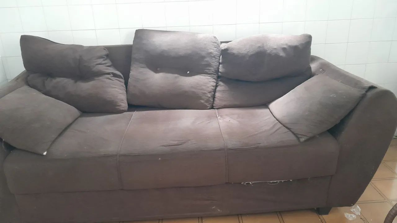 Sofá 3 lugares marrom - Sofás e Poltronas - Lagoa Seca, Natal ...
