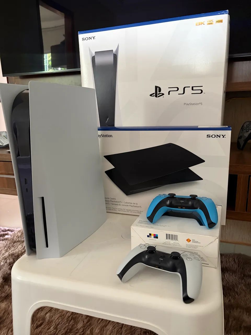 Playstation 5 + 2 Controles + Cover Preta - Consoles de Vídeo Game ...