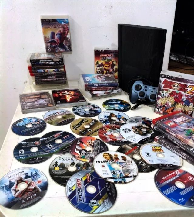 Ps3 + de 40 jogos Originais mídia física - Ac cartão - Consoles de ...