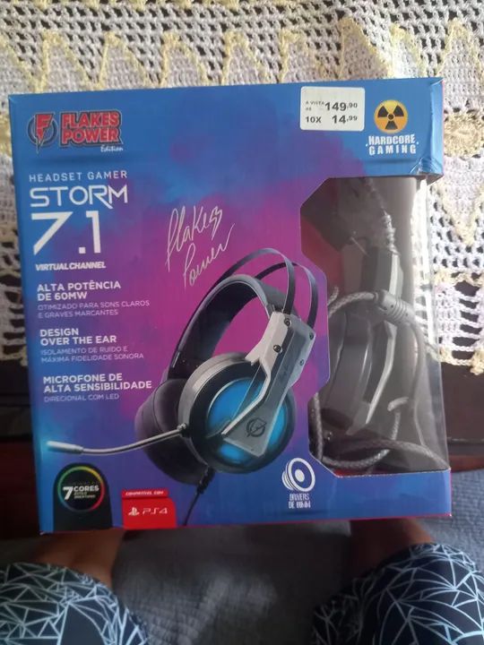 Headset Gamer Flakes Power STORM 7.1 - Novo - Periféricos e Acessórios ...