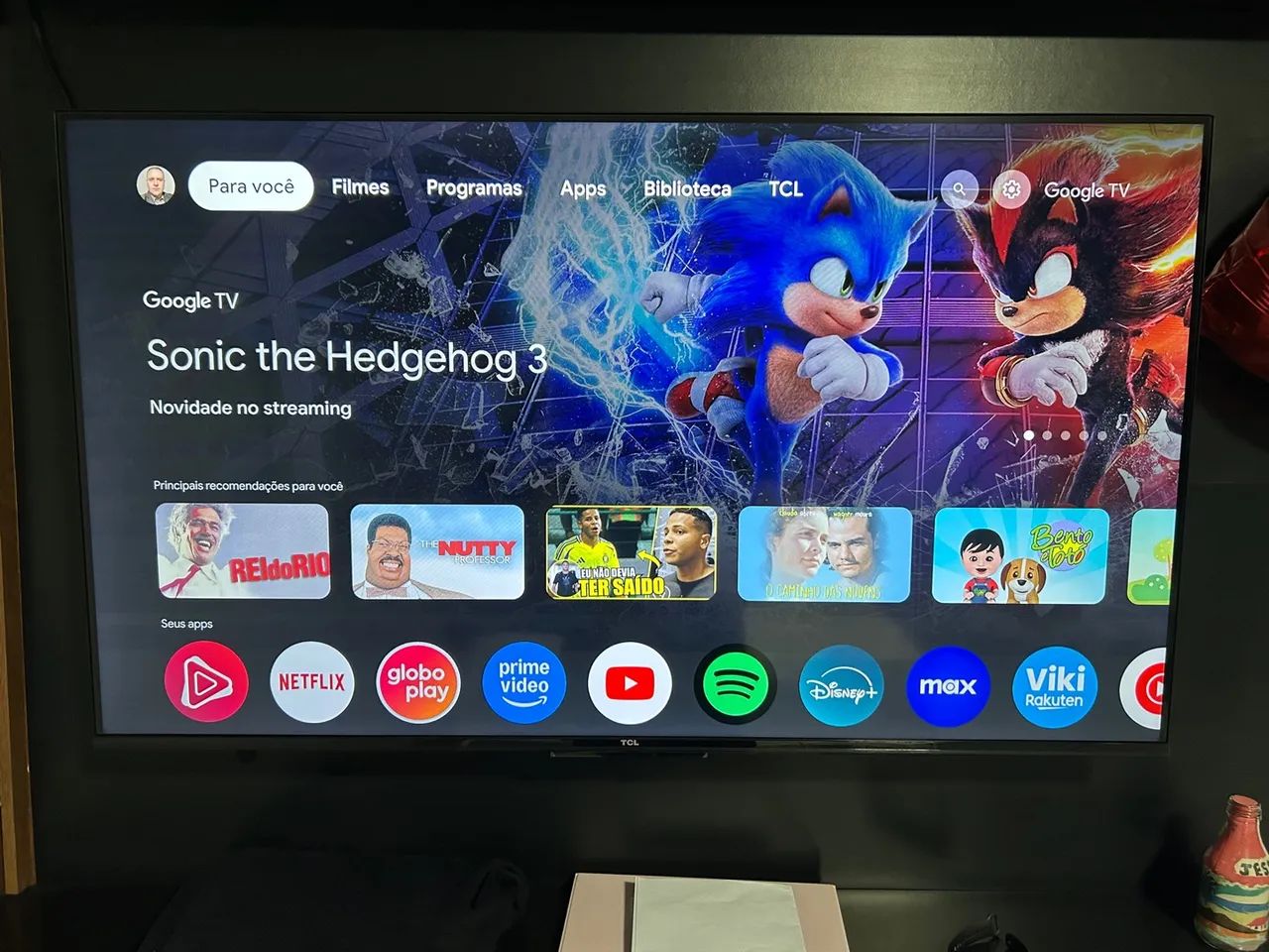 TV TCL Smart 4K com Google TV - Sonic The Hedgehog 3 - TVs - Vila Ré ...