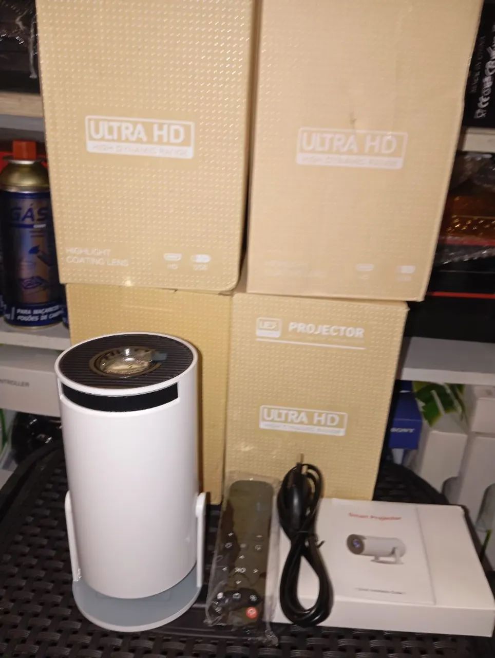 Projetor 4K HD 150 Polegadas Celular, Tv B0x, Xbox, PS, Pc, Wifi e ...