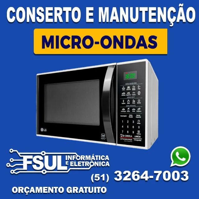 CONSERTO E MANUTENÇÃO DE MICRO-ONDAS - Fogões e Fornos - Farrapos ...