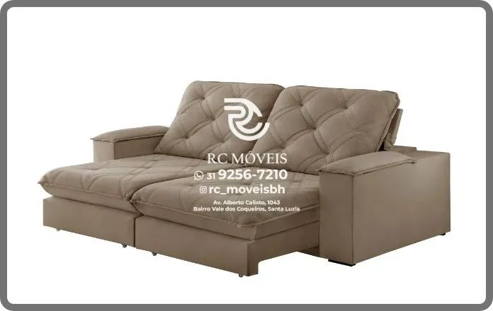 SOFA RETRATIL E RECLINAVEL CUIABA CATRACA BLINDADA E PORTA COPOS OPORTUNIDADE INCRIVEL - Sofás e ...
