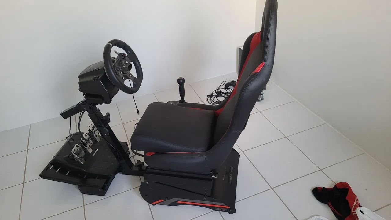 Cockpit Extreme Racing V3 com Volante G920 + câmbio + TV 40 Full HD ...