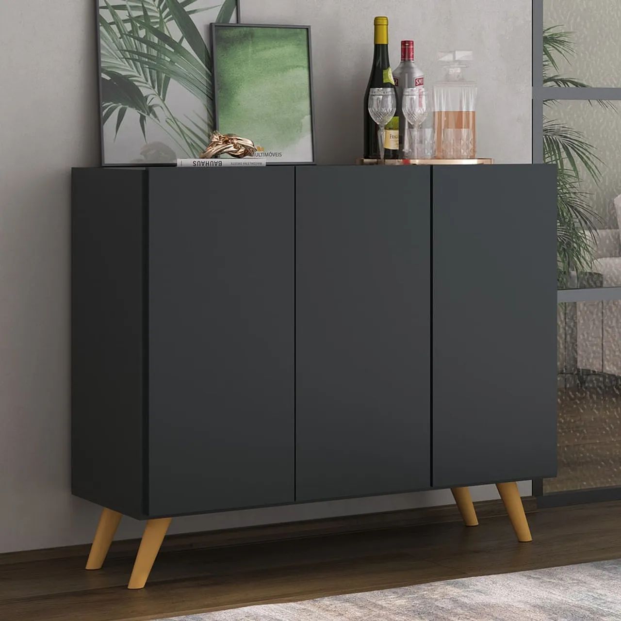 Buffet / Armário de 3 Portas com Design Moderno - Móveis Para ...