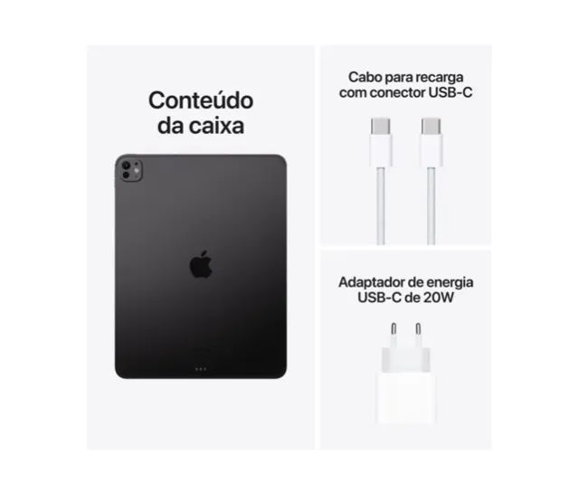 Lançamento iPad Pro M4 11 Polegadas 256GB Wi-Fi Space Black With A2836 ...