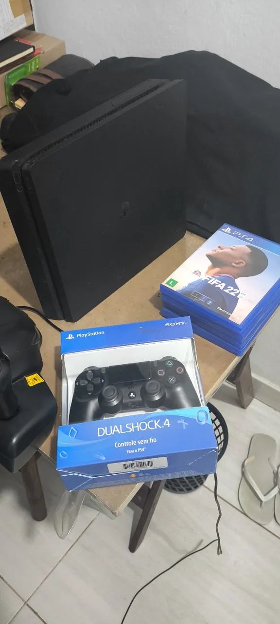 Ps4 +2 controles com base de carregamento + volante Dazz + 4 jogos - Consoles de Vídeo Game ...