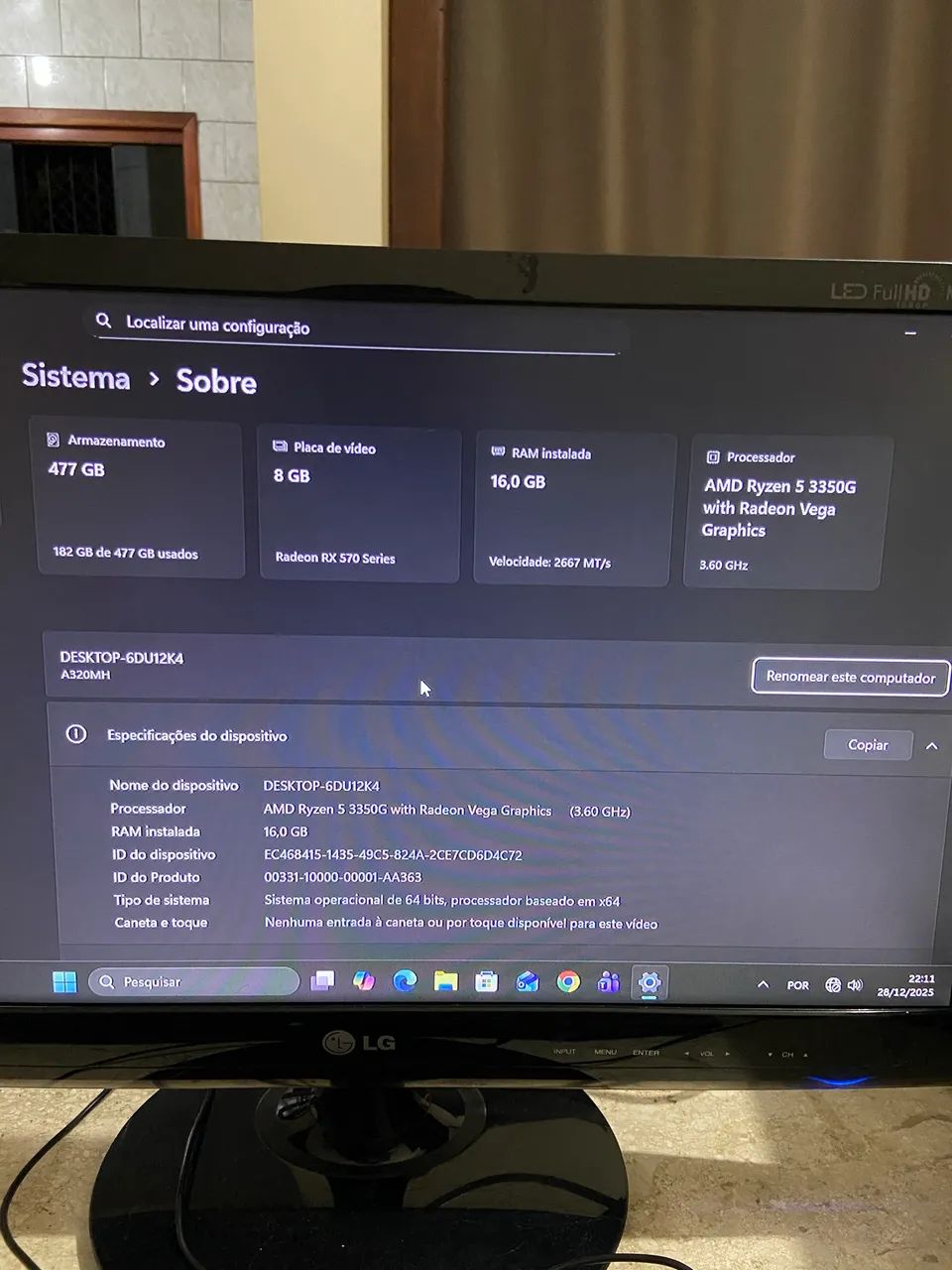 PC GAMER PICHAU COMPLETO COM RADEON RX 570 - Computadores e Desktops ...
