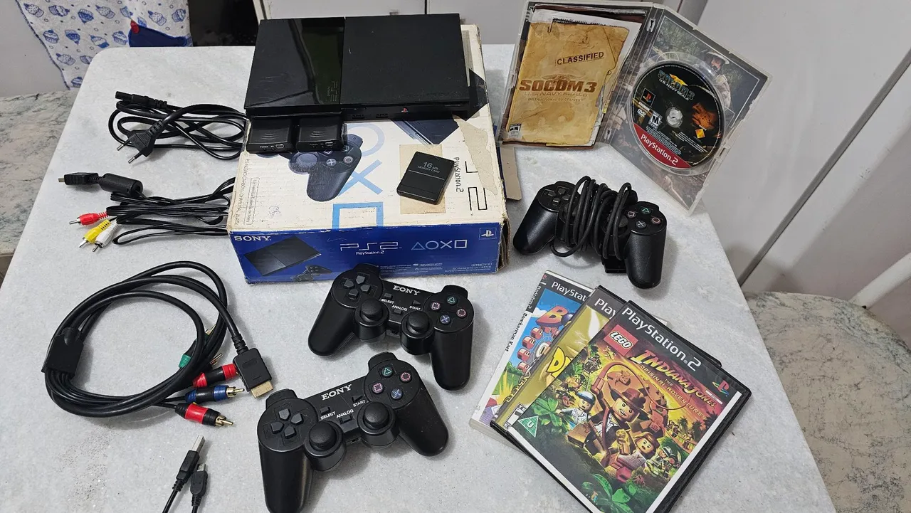 "controles de ps2 original" - Consoles de Vídeo Game no Brasil