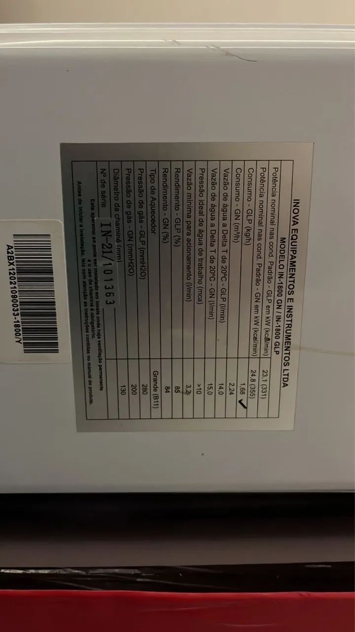 Aquecedor a gás Inova - 14 litros - Ventiladores e Climatizadores ...