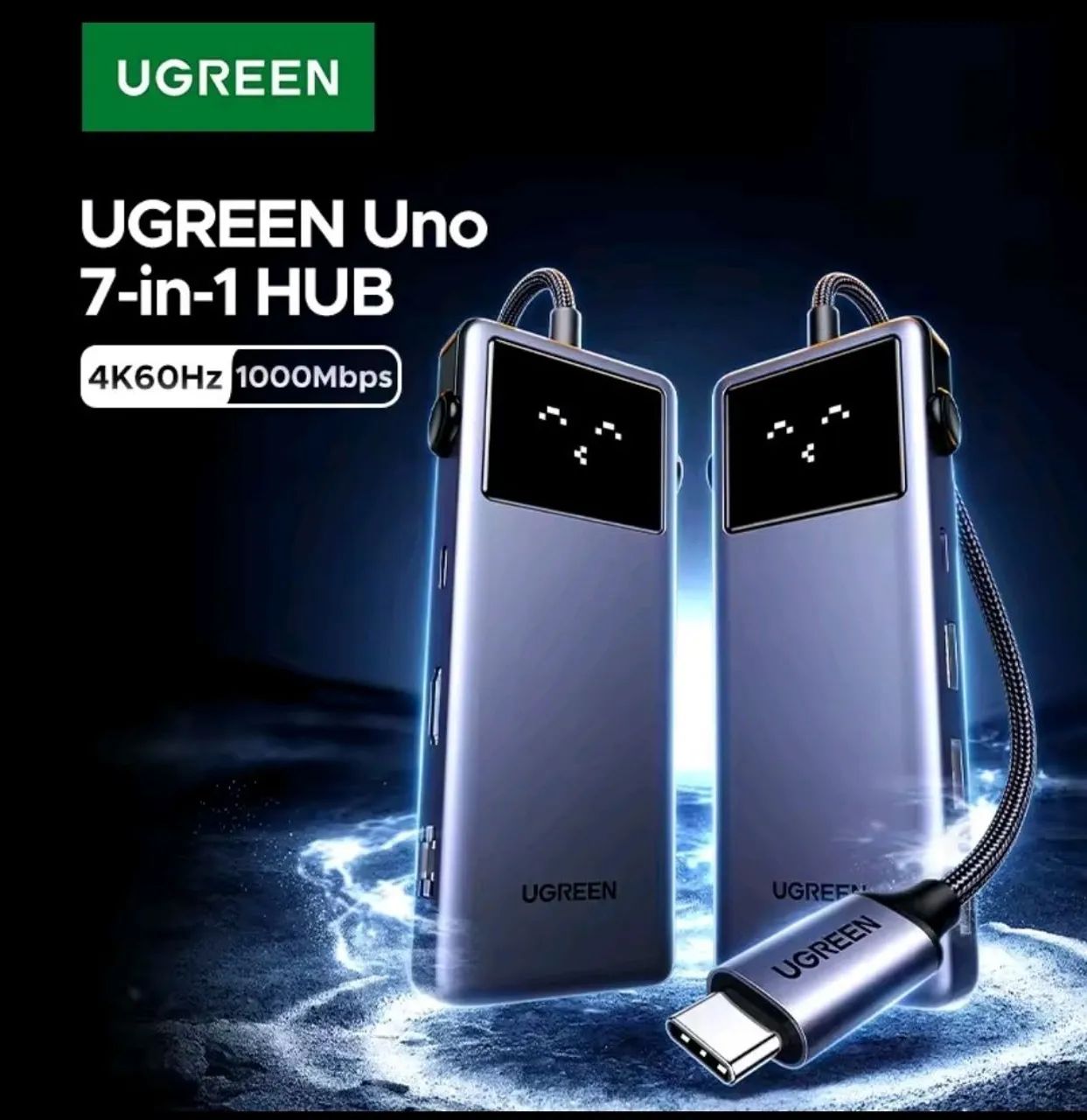 Hub UGREEN Uno 7-em-1 - 4K60Hz e 1000Mbps - Periféricos e Acessórios de ...