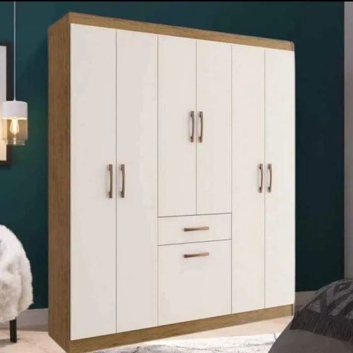 Guarda Roupas Solteiro Moderno 6 Portas e 2 Gavetas Entrega Rápida e ...