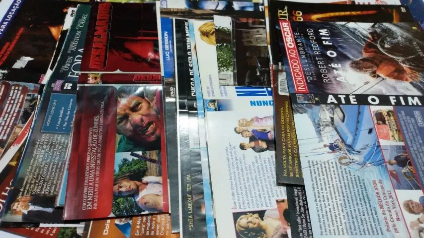 Lote de encartes para dvds e vhs de filmes antigos e atuais somente os ...