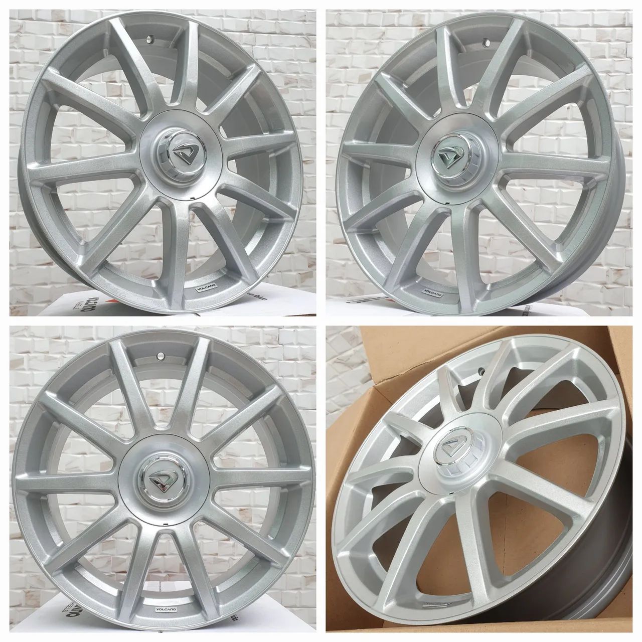 Jogo de Rodas Aro 18x6, Volcano Daimler, furação 4x100/108, Novas ...