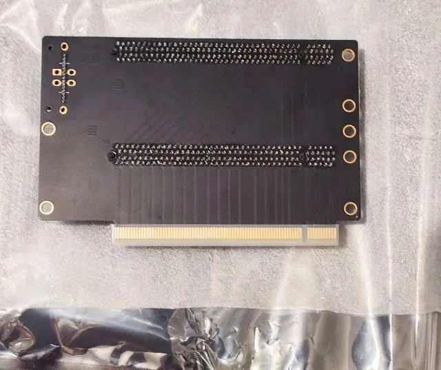 Placa de expansão PCIe 3.0 de 16x full com duas entradas de 8x full e ...