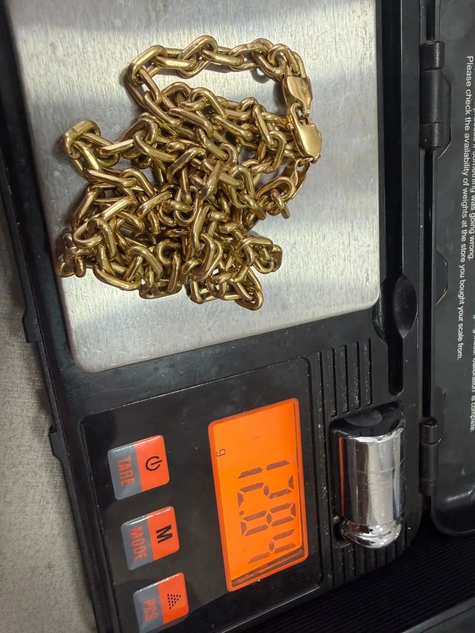 Corrente de ouro 18k 12.84g novo certificado garantia eterna Loja ...