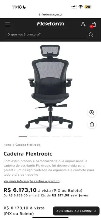 Cadeira Flexform Flextropic - Cadeiras de Escritório e Gamer - Centro, São Bernardo do Campo ...