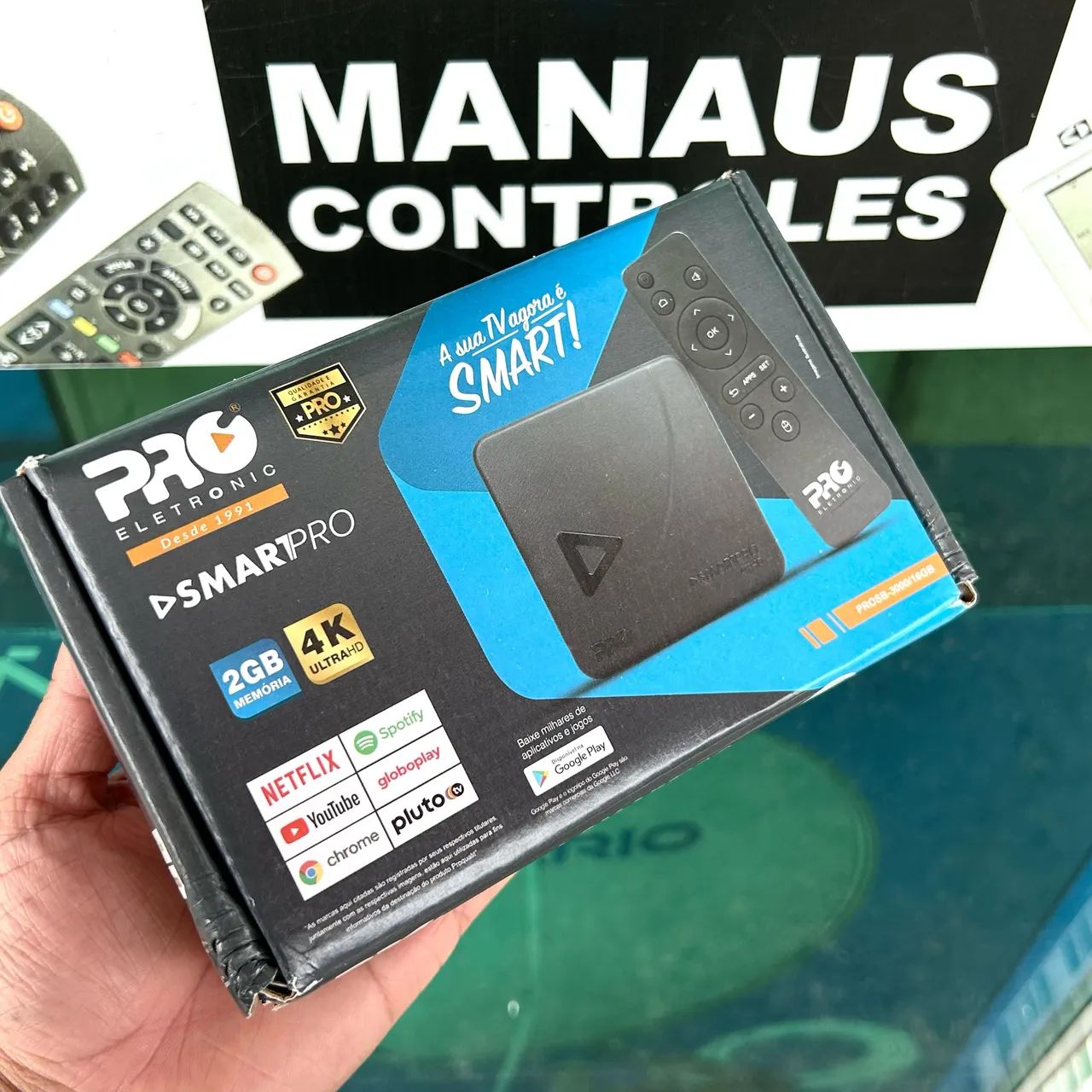 Smart TV Box PRO SMARTPRO - 4K Ultra HD - 2GB Memória - Dispositivos de ...