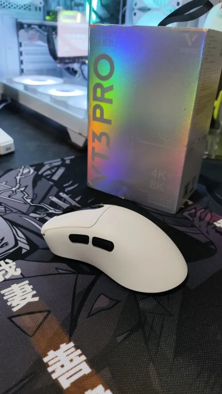 Mouse Rapoo VT3 Pro - 8K - Leve 58g - 26000 dpi -180 horas de Bateria ...