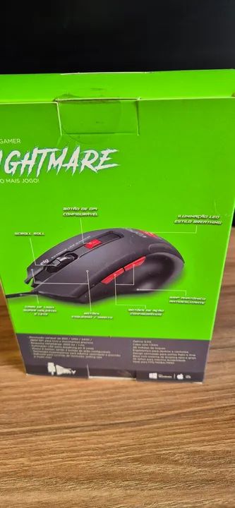 Mouse Gamer Nightmare - Iluminação LED RGB - Periféricos e Acessórios ...