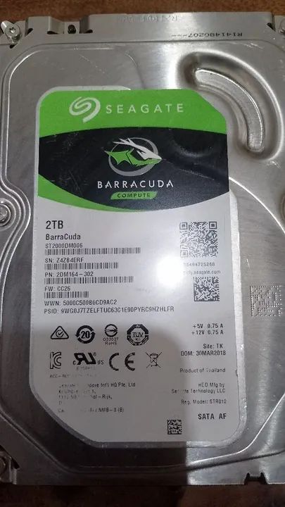 HD Seagate Barracuda 2 TB 3.5 - Armazenamento - Guarani, Belo Horizonte 1382605451 | OLX