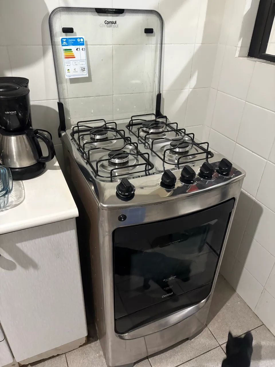 Fogão Consul 4 Bocas Inox | Acendimento Automático - Bivolt - Fogões e ...
