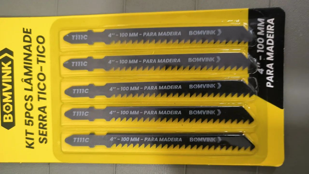 Kit 5 Lâminas de Serra Tico-Tico 4 Polegadas para Madeira - Bomvink ...