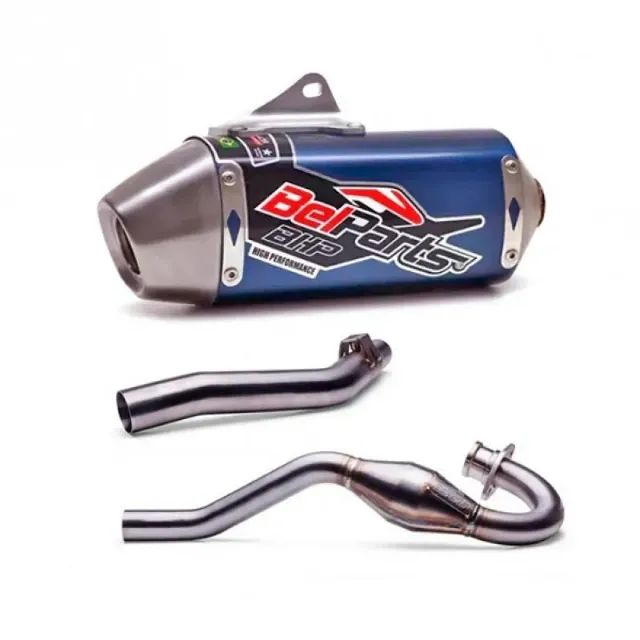 Escapamento belparts xtz-250 lander/tenere inox azul (anos 2006 a 2024 ...