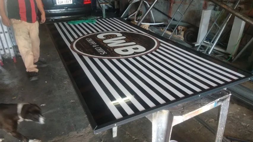 Placas em Lona - Acrilico - Acm - 3D - Cortes em ROUTTER - Adesivos ...